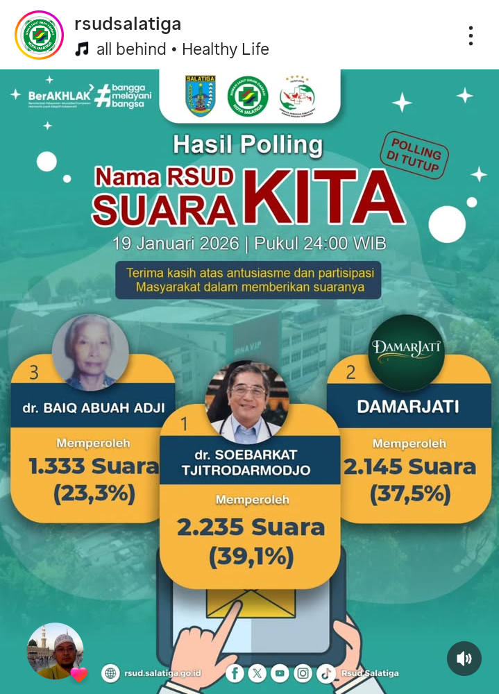 Tunggu Ditetapkan dalam SK Wali Kota Salatiga, Nama RSUD dr. Soebarkat ...